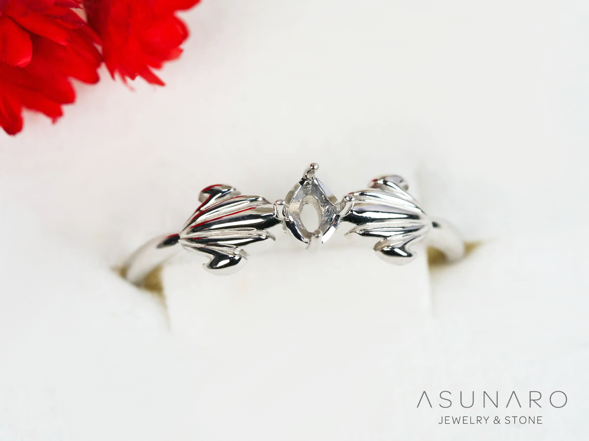 【お仕立て用】空枠番号：S271A リング枠 ダイヤなし【オーダージュエリー用】 – ASUNARO STONE