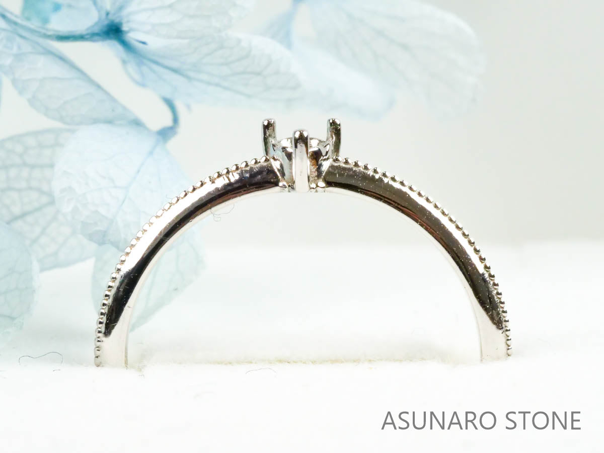 【お仕立て用】空枠番号：3357C リング枠 ダイヤなし【オーダージュエリー用】 – ASUNARO STONE